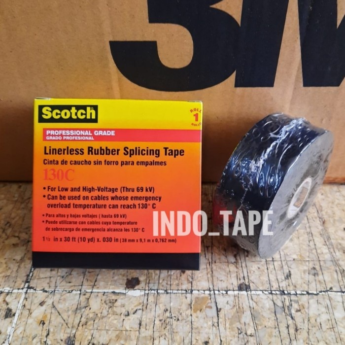 Jual Terlaris 3M Scotch 130C Linerless Rubber Splicing Tape Electrical ...