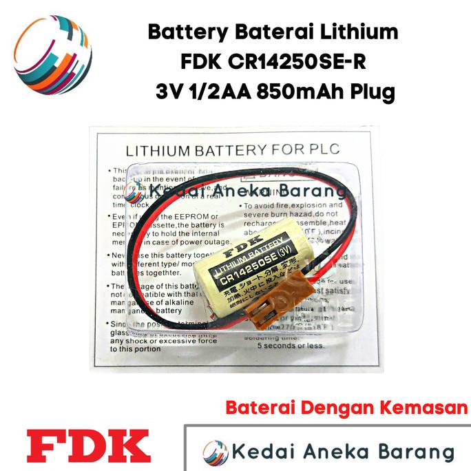 Jual Battery Baterai Lithium Fdk Plc Cr14250Se-R 3V 1/2Aa 850Mah Plug ...