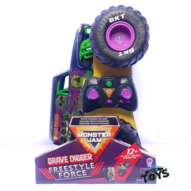 Jual Monster Jam Grave Digger Freestyle Force Remote Control 1:15 Scale ...