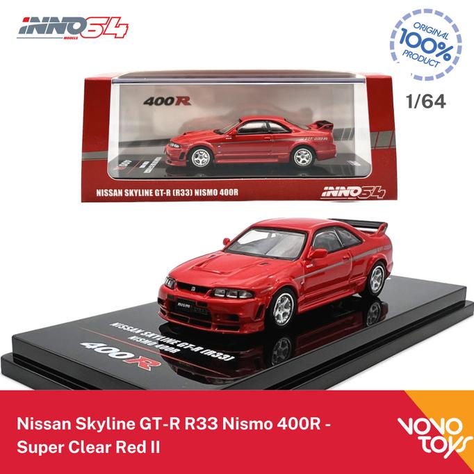 Jual Inno 1/64 Nissan Skyline GT-R R33 Nismo 400R Super Clear Red II ...