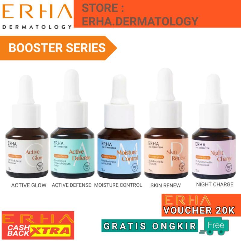 Jual ERHA Age Corrector Skin Renew Booster series serum essence 15 ML ...