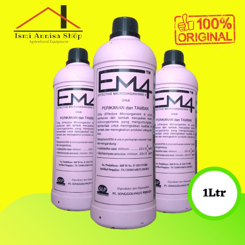 Jual PROBIOTIK EM4 MIKRO ORGANISME PERIKANAN 1 LITER KEMASAN PABRIK ...