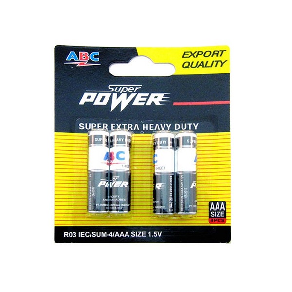 Jual ABC SUPER POWER AAA4 - BATERAI | Shopee Indonesia