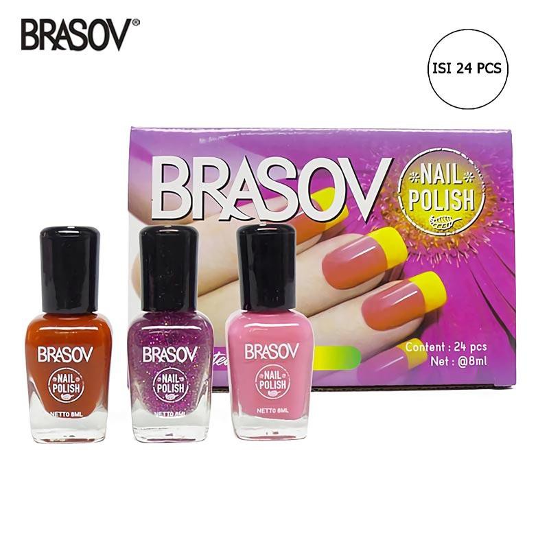 Jual BRASOV Set Cat Kuku 1 Box 24 Warna 8 Ml Original Nail Polish Poles ...
