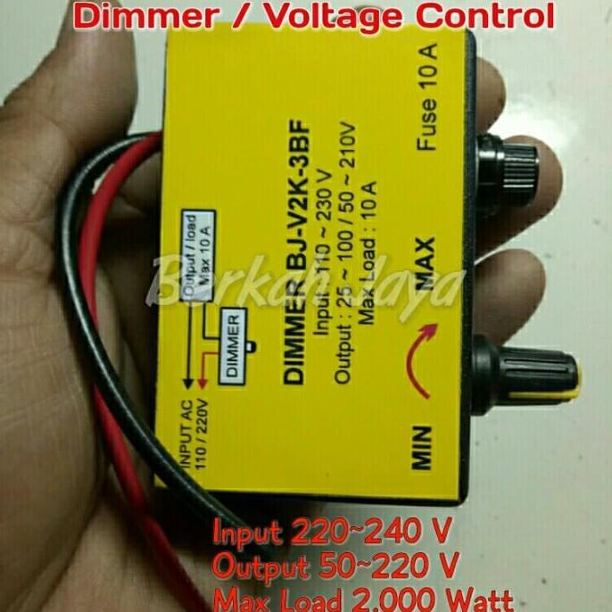 Jual Dimmer 2000Watt 2000 Watt 220V AC BTA 16 BTA16 dilengkapi fuse ...
