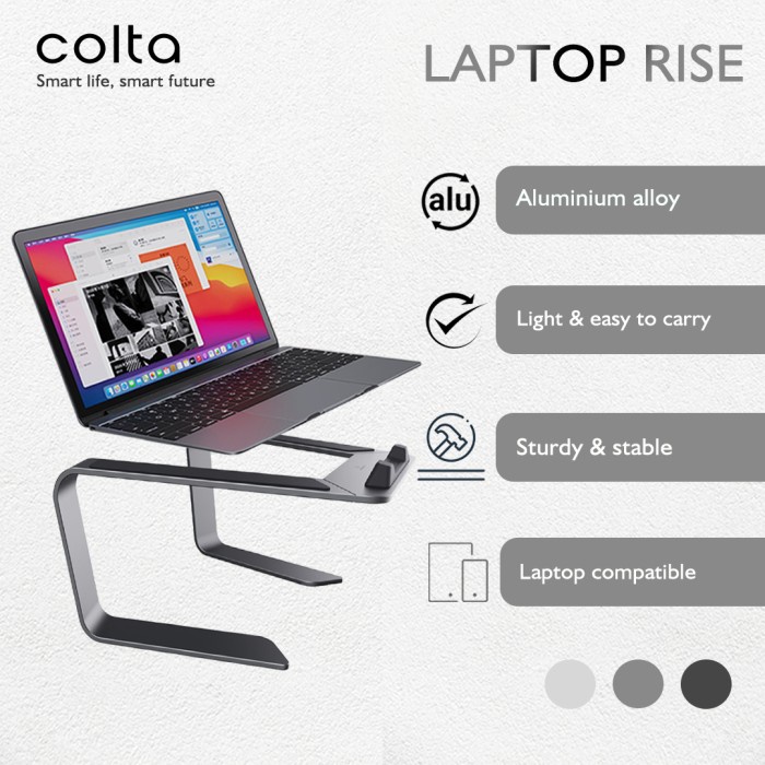 Jual Colta Minimalist Aluminium Laptop Stand Holder Bracket Dudukan ...
