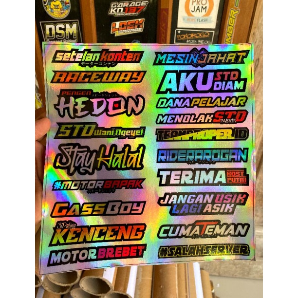 Jual stiker pack kata kata holo | Shopee Indonesia