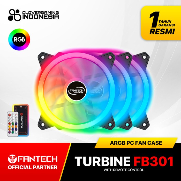 Jual Fantech Fan Casing Rgb 12Cm Turbine Fb301 Dengan Remote Control ...
