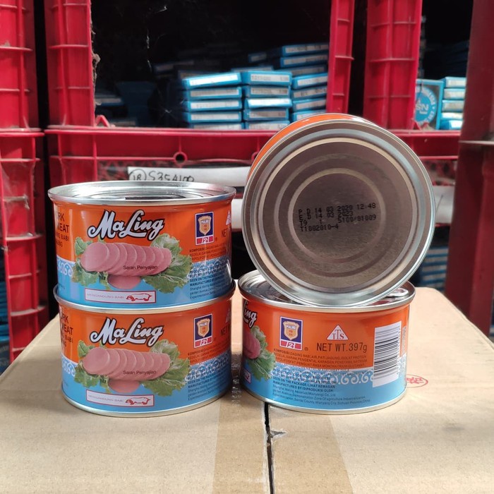 Jual MaLing Kaleng TTS 397 gram Canned Pork Luncheon Meat Ham 397gr Ma ...