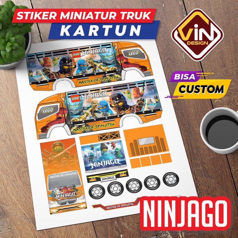 Jual STIKER MINIATUR TRUK / NINJA GO / KARTUN / POLA STICKER MINIATUR ...