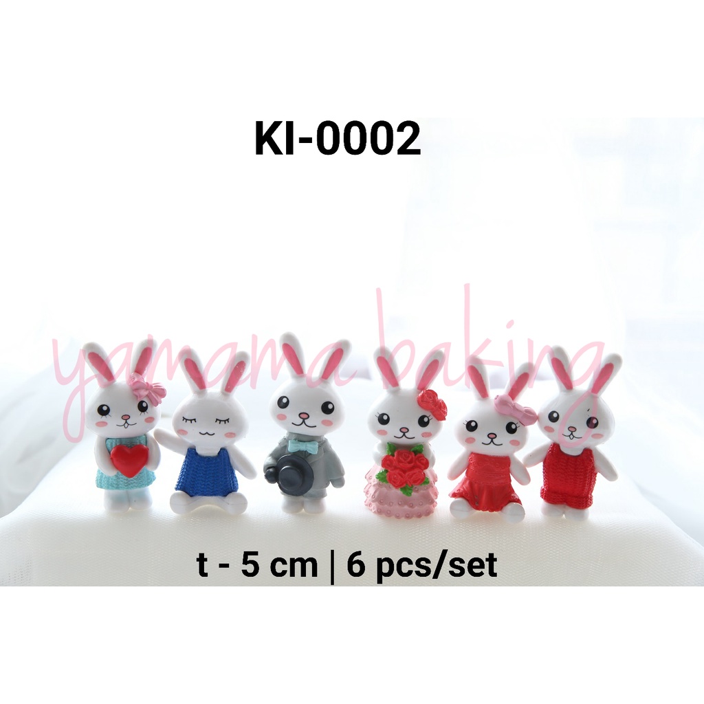 Jual KI-0002 Topper figurine hiasan kue kelinci rabbit easter paskah ...