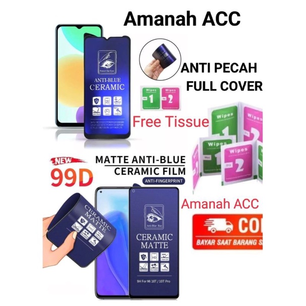 Jual Tempered Glass SAMSUNG A50S Anti Gores Blue Light Ceramic Matte ...