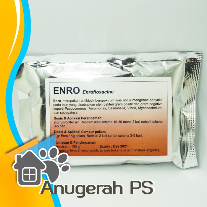 Jual ENRO OBAT ANTIBIOTIK IKAN 100 GRAM | Shopee Indonesia
