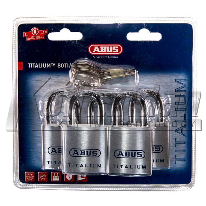 Jual Gemboks Gembok Abus 80Ti/40 Penta - 40Mm, 5 Titalium Padlock With 4 Keys | Shopee Indonesia