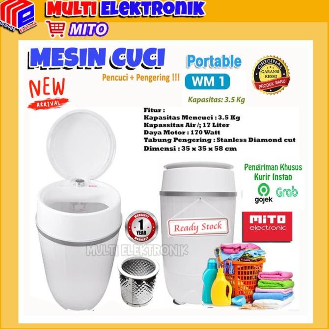 Jual Mesin cuci portable Mito WM1 - Mesin Cuci Mini Portable 3,5 KG ...