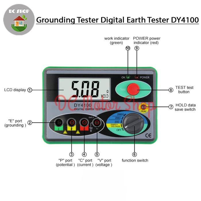 Jual DUOYI Digital Earth Grounding Tester DY4100 Ground Resistance ...