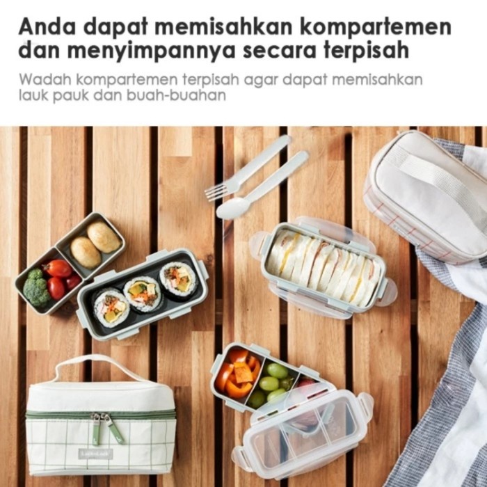 Jual LOCKNLOCK LUNCH BOX CHECK - LCB752W PALING MURAH!!! | Shopee Indonesia