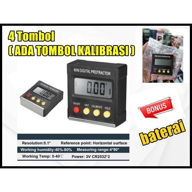 Jual Digital Inclinometer Alat Pengukur Kemiringan Busur Derajat ...