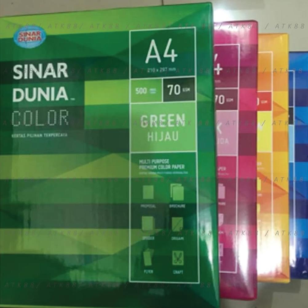 Jual Trending Kertas Hvs Warna Sinar Dunia Sidu A4 70 Gram Shopee