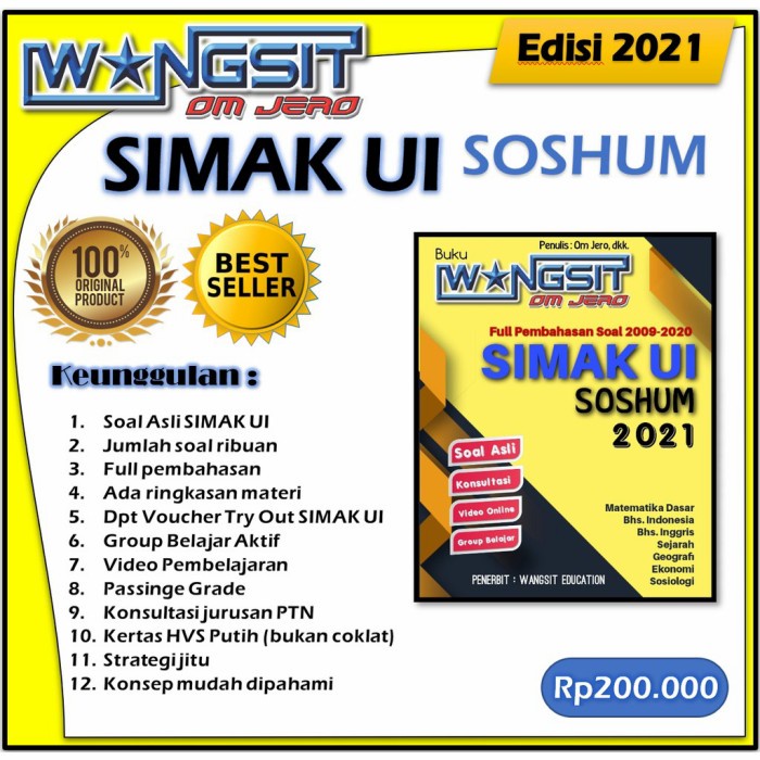 Jual Promo!!! Buku Wangsit Simak Ui Soshum 2021 Terbaru | Shopee Indonesia