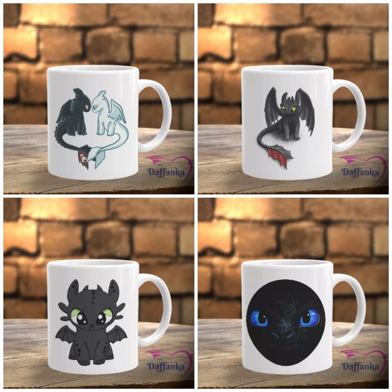 Jual Mug Gelas Toothless Dragon Night Furry Light Furry | Shopee Indonesia