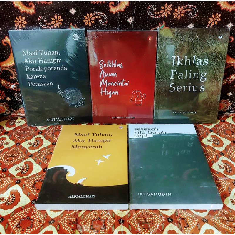 Jual Paket 5 Buku Motivasi Ikhlas Paling Serius Maaf Tuhan Sesekali ... Jual Paket 5 Buku Motivasi Ikhlas Paling Serius Maaf Tuhan Sesekali ...