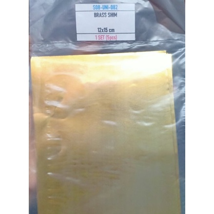 Jual Paking Kertas Lena Shim Brass Kuningan 1 Set Isi 5 Lembar 12X15 Cm ...