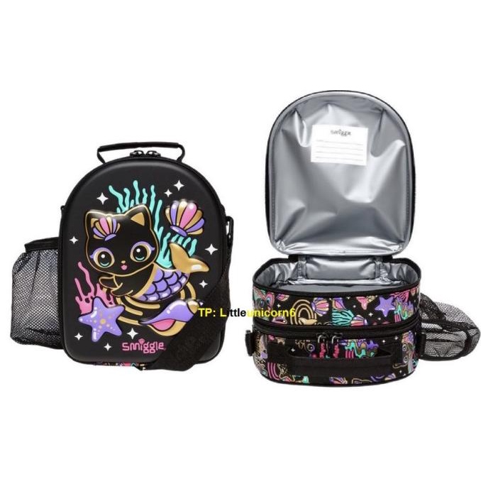 Jual Smiggle Attach Hey Black cat backpack lunchbag hardtop bottle ...
