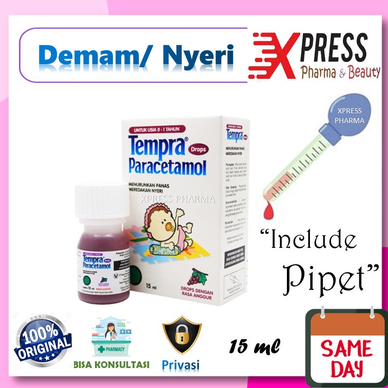 Jual XPRESS ! Tempra Drop 15 ml Obat Demam Sakit Gigi Nyeri Paracetamol ...