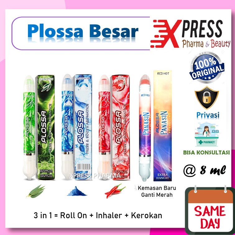 Jual ⚡XPRESS⚡ Plossa Minyak Angin Fresh Gosok Roll On Inhaler Plosa ...