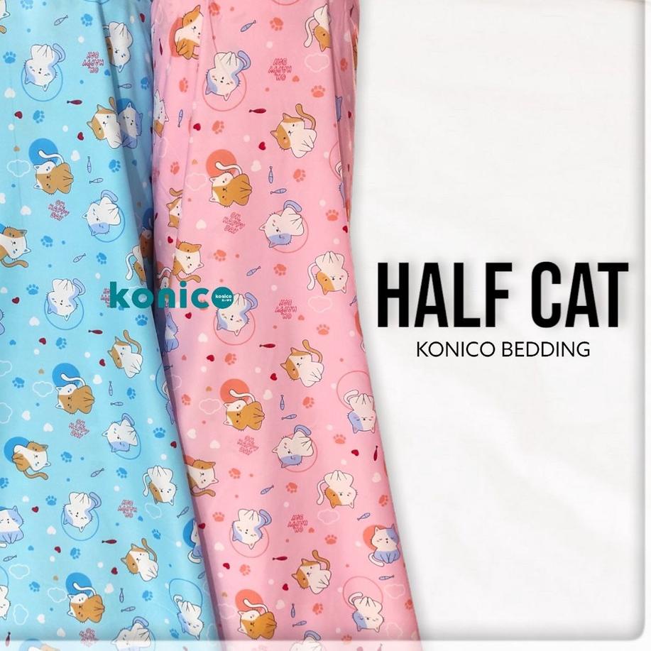 Jual Kepuasan Belanja Tt0T4 KONICO Bahan Kain Sprei Bahan KATUN HALUS Motif HALF CAT anak ...