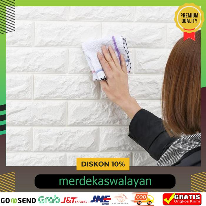 Jual STIKER DINDING MURAL PERSEGI TIMBUL UBIN BATA SENI DEKOR RUANGAN ...