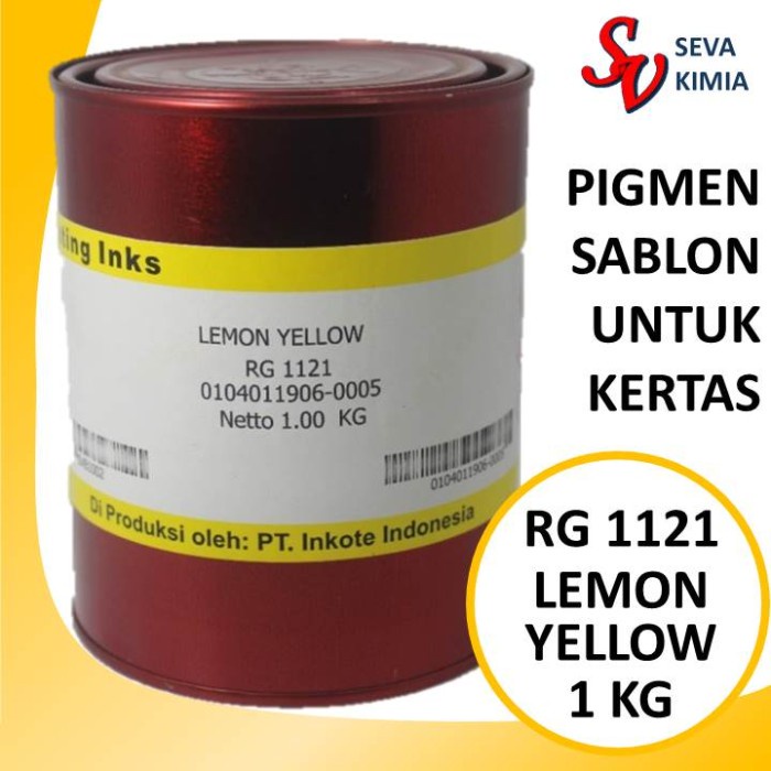 Jual Tinta sablon kuning lemon yellow rg 1121 (1 kg) | Shopee Indonesia
