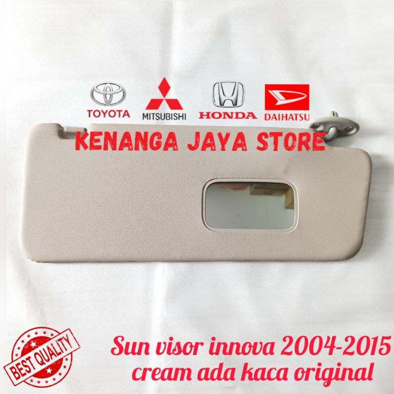 Jual penahan matahari / sun visor innova 2004-2015 cream ada kaca ...