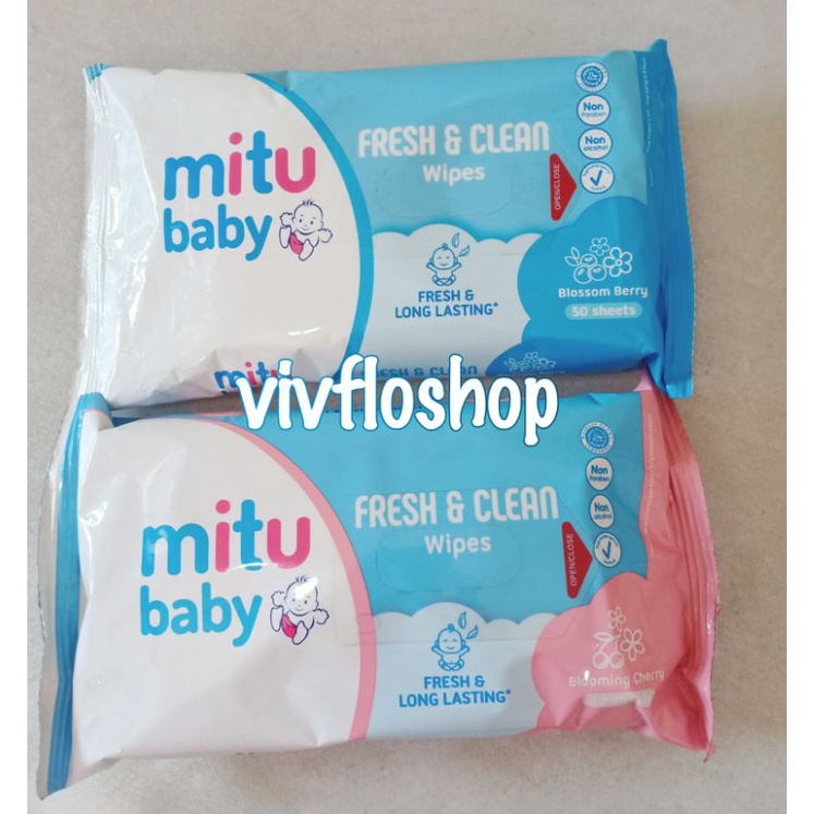 Jual Mitu Baby Tissue Basah / Mitu Baby Wipes (50 sheets) | Shopee ...