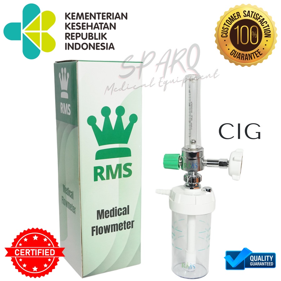 Jual Flowmeter CIG Humidifier Oksigen / Oxygen / Regulator Dinding CIG ...