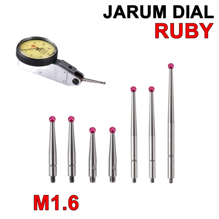 Jual Jarum Dial M1.6 Ruby Probe Indicator Gauge Test Ulir M 1.6 ...