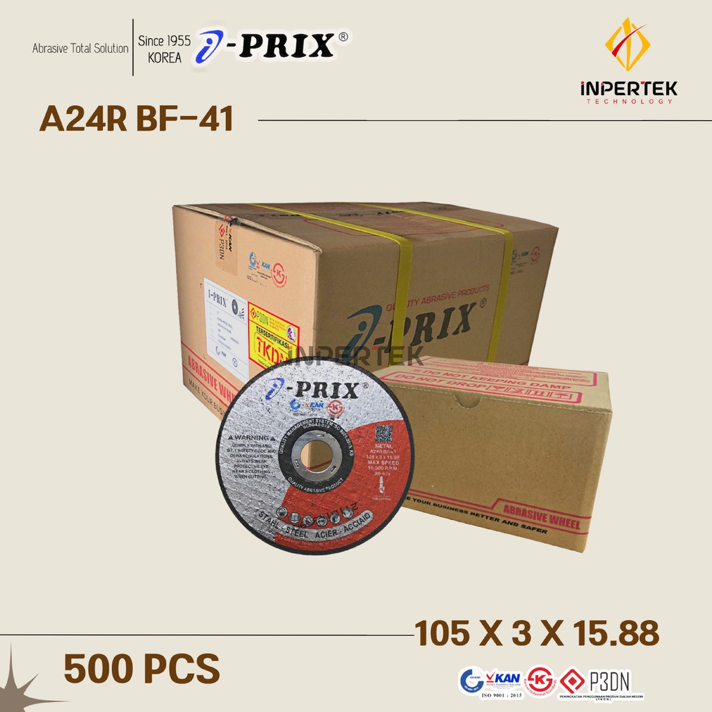 Jual Batu Gerinda 4 Inch I-PRIX Potong 105 X 3 Mata Cutting IPRIX Wheel 4" SET 500 | Shopee ...