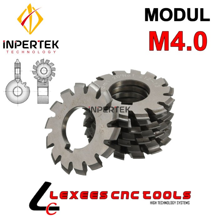 Jual Modul M4 Gear Module M4.0 Roda Gigi Milling M4.0 Cutter Pisau ...