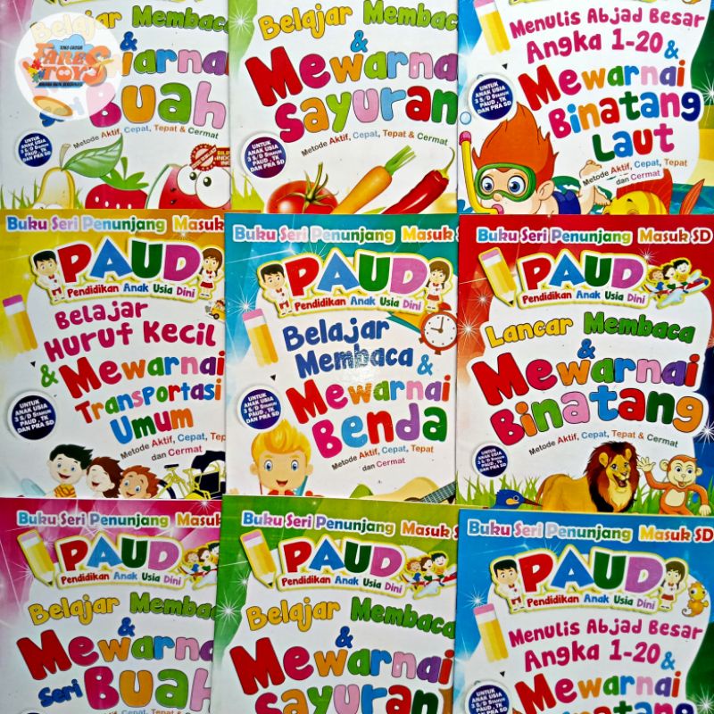 Jual coloring book buku mewarnai sambil belajar menulis membaca ukuran ...