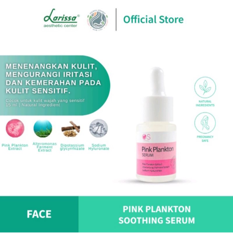 Jual Larissa Pink Plankton Soothing Serum ( untuk wajah sensitif ...