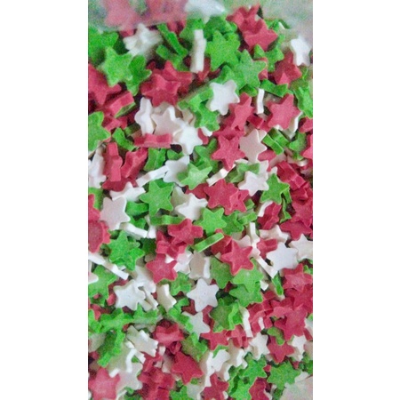 Jual Confetti Bintang Sprinkle Star Hiasan Kue Edible Topping 15 gr ...