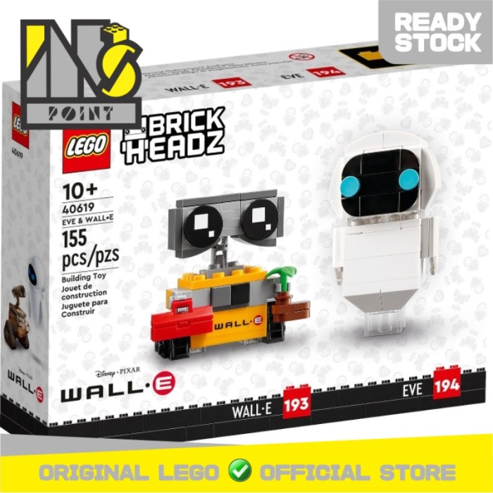 Jual LEGO Brickheadz - 40619 - EVE & WALL-E | Shopee Indonesia