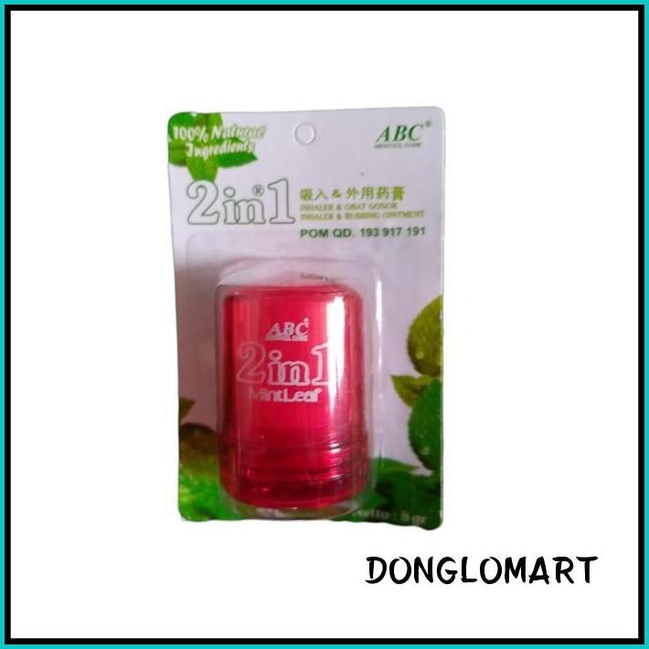 Jual MINTLEAF MENTHOL ABC 2 IN 1 8 GRAM INHALER DAN OBAT GOSOK MENTHOL ...