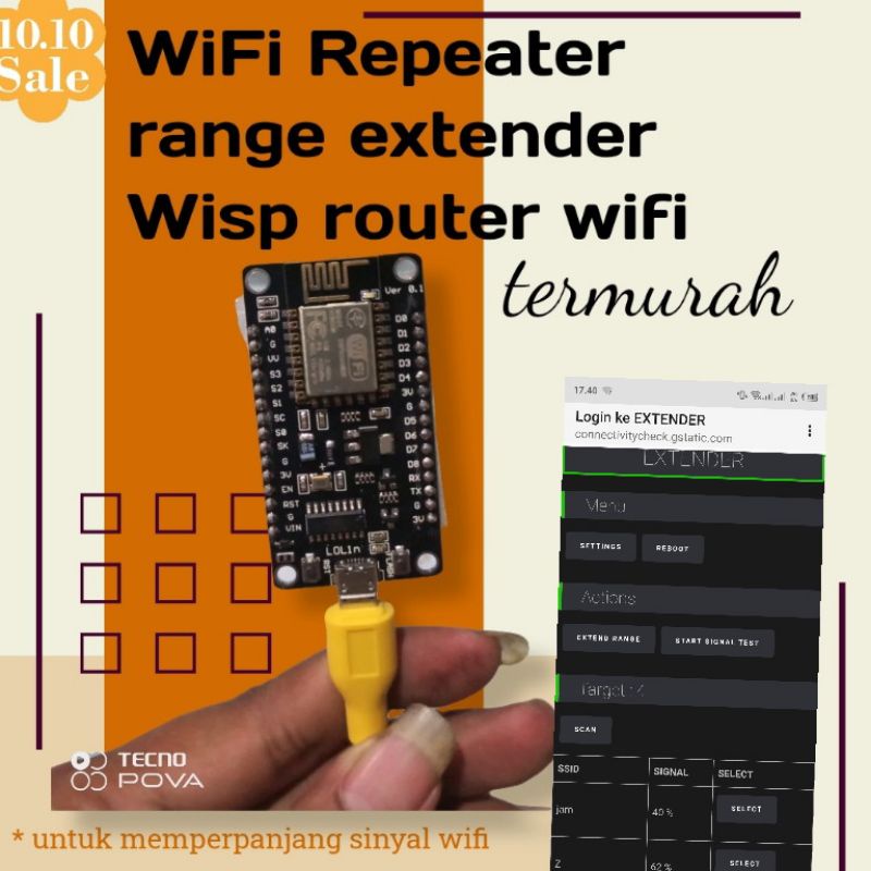 Jual repeater mini alat penguat sinyal wifi range extender | Shopee ...