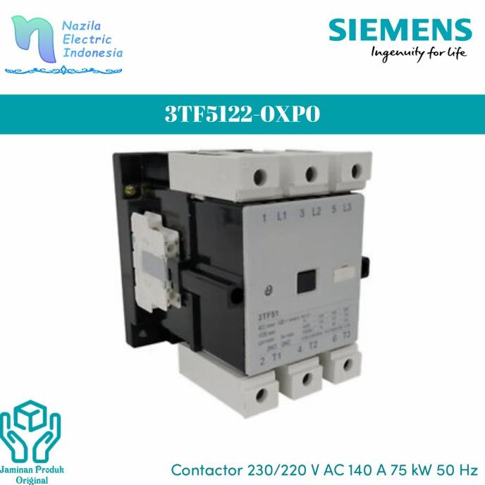 Jual Siemens Magnetic Contactor 3TF5122 / 3TF51 22 - 0XP0 / 3TF 5122 ...