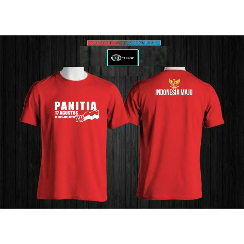 Jual Kaos hut ri ke 78/kaos panitia agustusan/kaos kemerdekaan | Shopee Indonesia