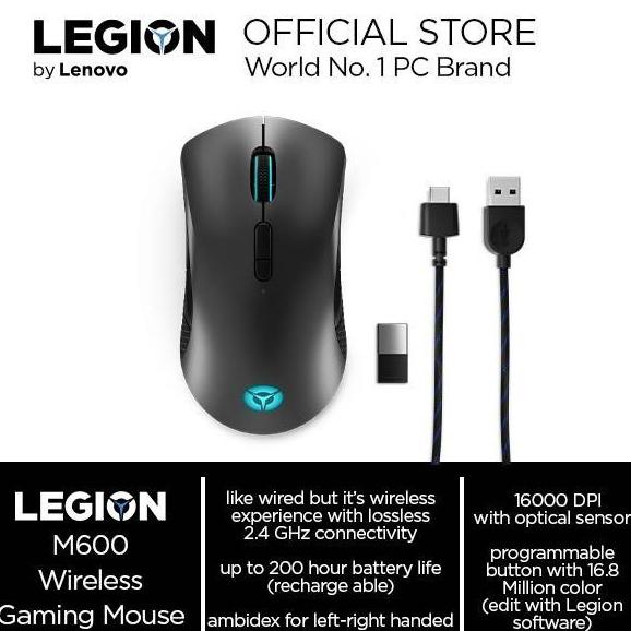 Jual Lenovo Legion M600 Wireless Gaming Mouse - Original | Shopee Indonesia