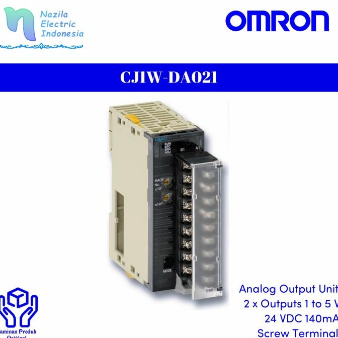 Jual Omron PLC CJ1W-DA021 / CJ1WDA021 Analog Output Module Original ...