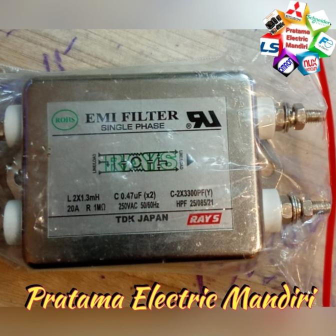 Jual EMI FILTER NOISE FILTER 15A 20A 30A SINGLE PHASE RAYS ORI ORIGINAL ...